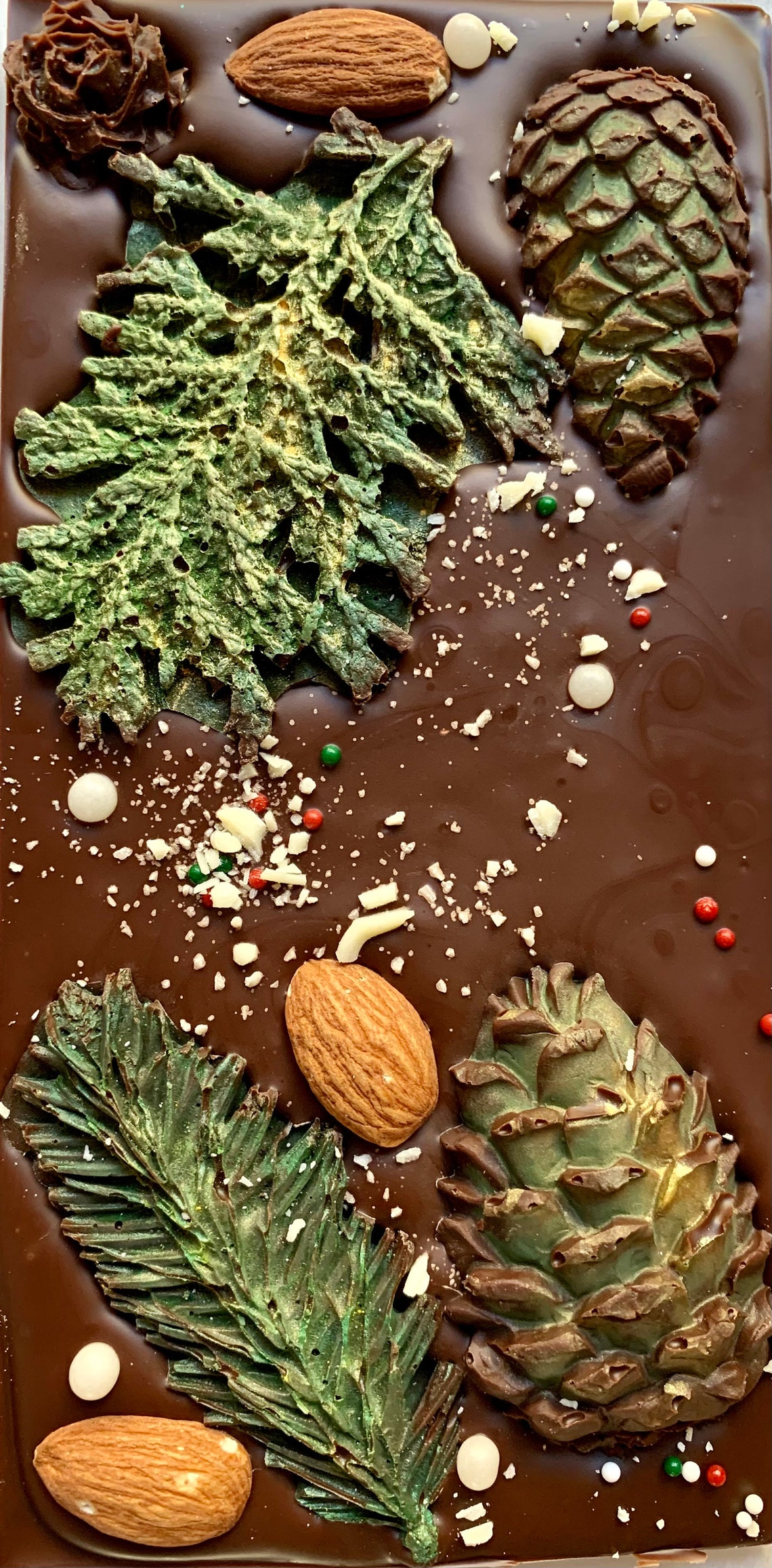 Winter Themed Artisan Handcrafted Dark Chocolate Bar. - Etsy