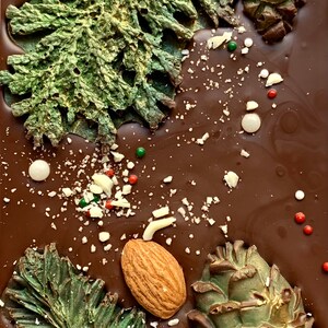 Winter Themed Artisan Handcrafted Dark Chocolate Bar. Chocolate Gift ...