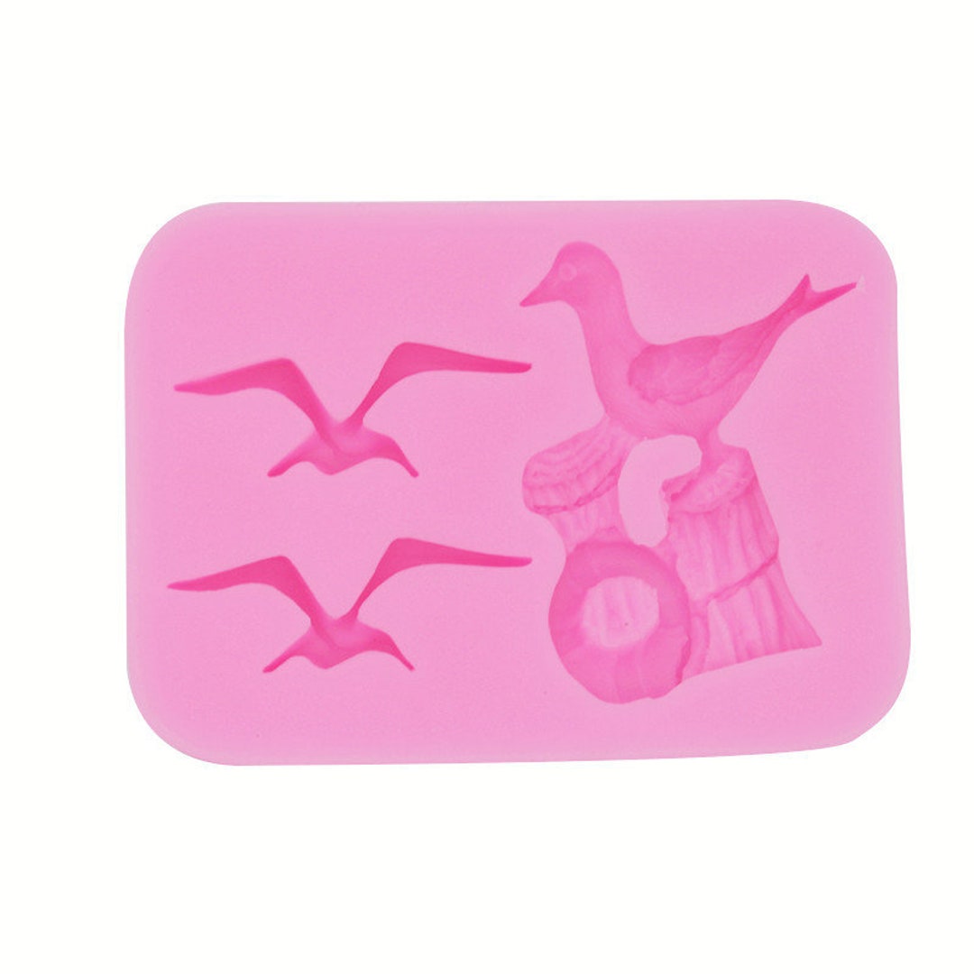 Seagull Bird Pigeon Mold DIY Fondant Chocolate Cake Biscuit Silicone ...