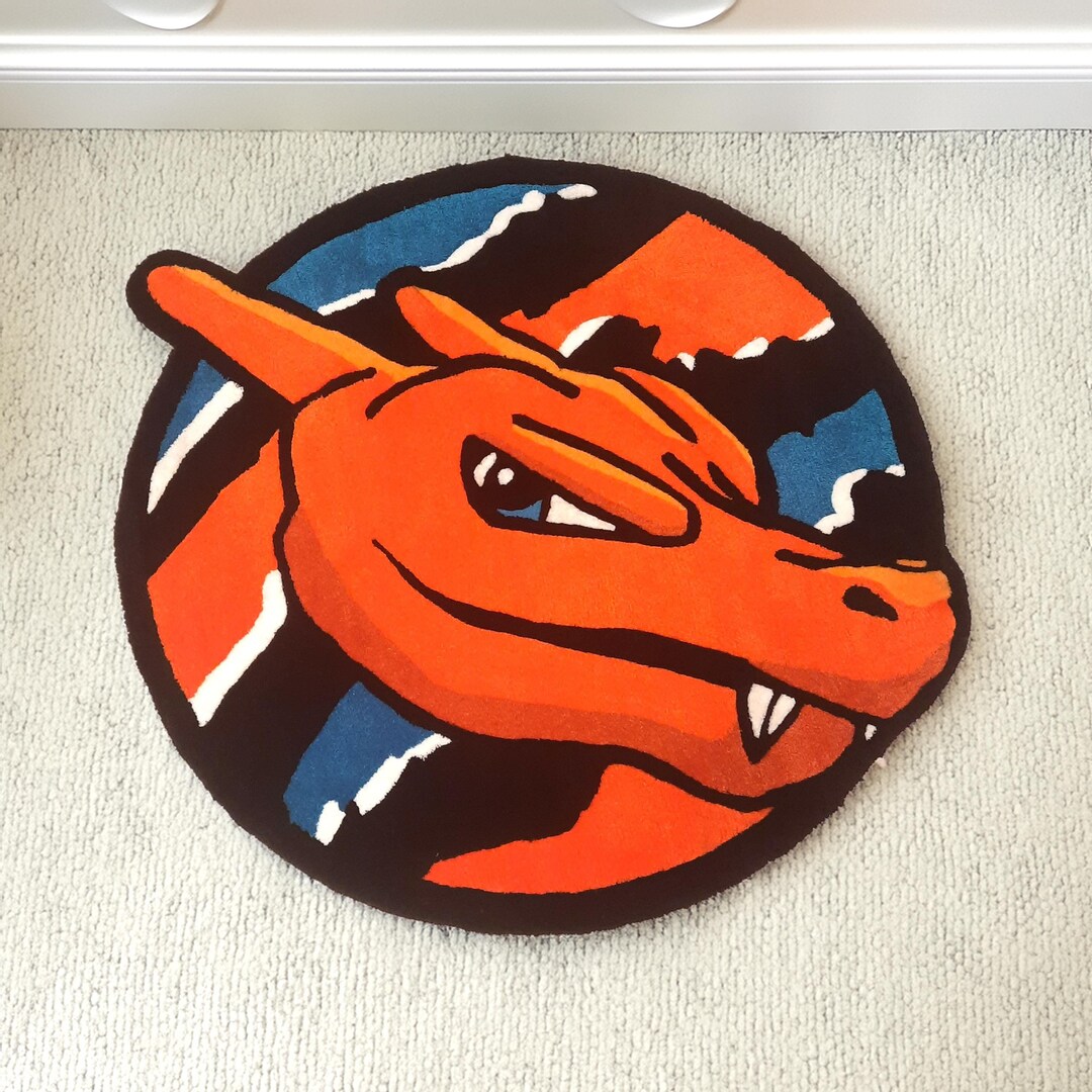 Charizard Rug Tufted 100% Handmade - Etsy