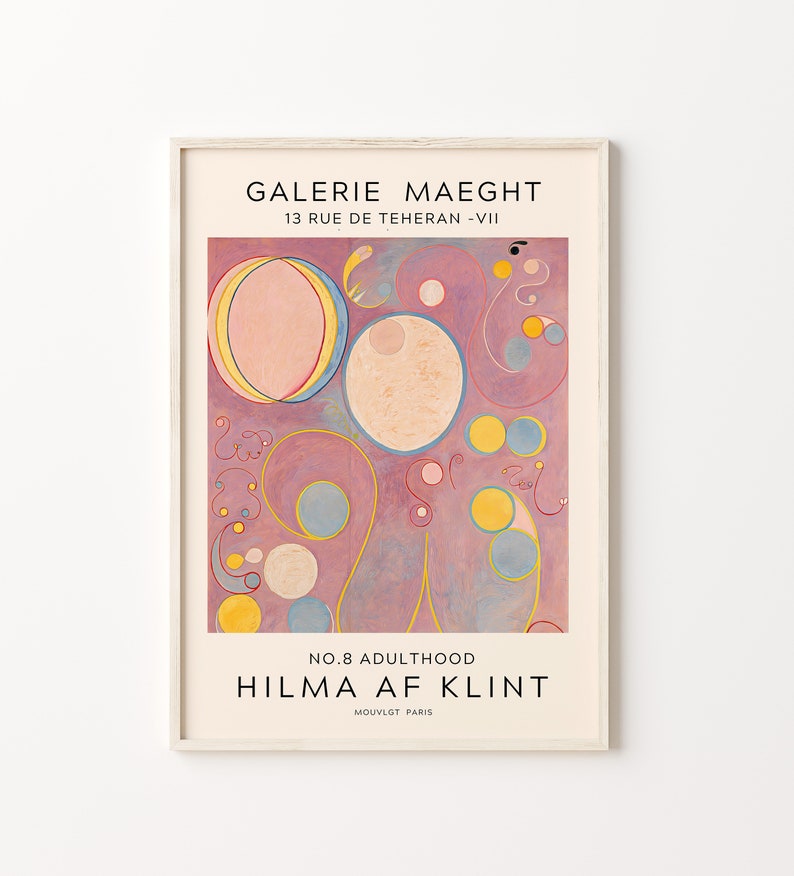 Hilma Af Klint Printable Exhibition Poster Pastel Abstract | Etsy