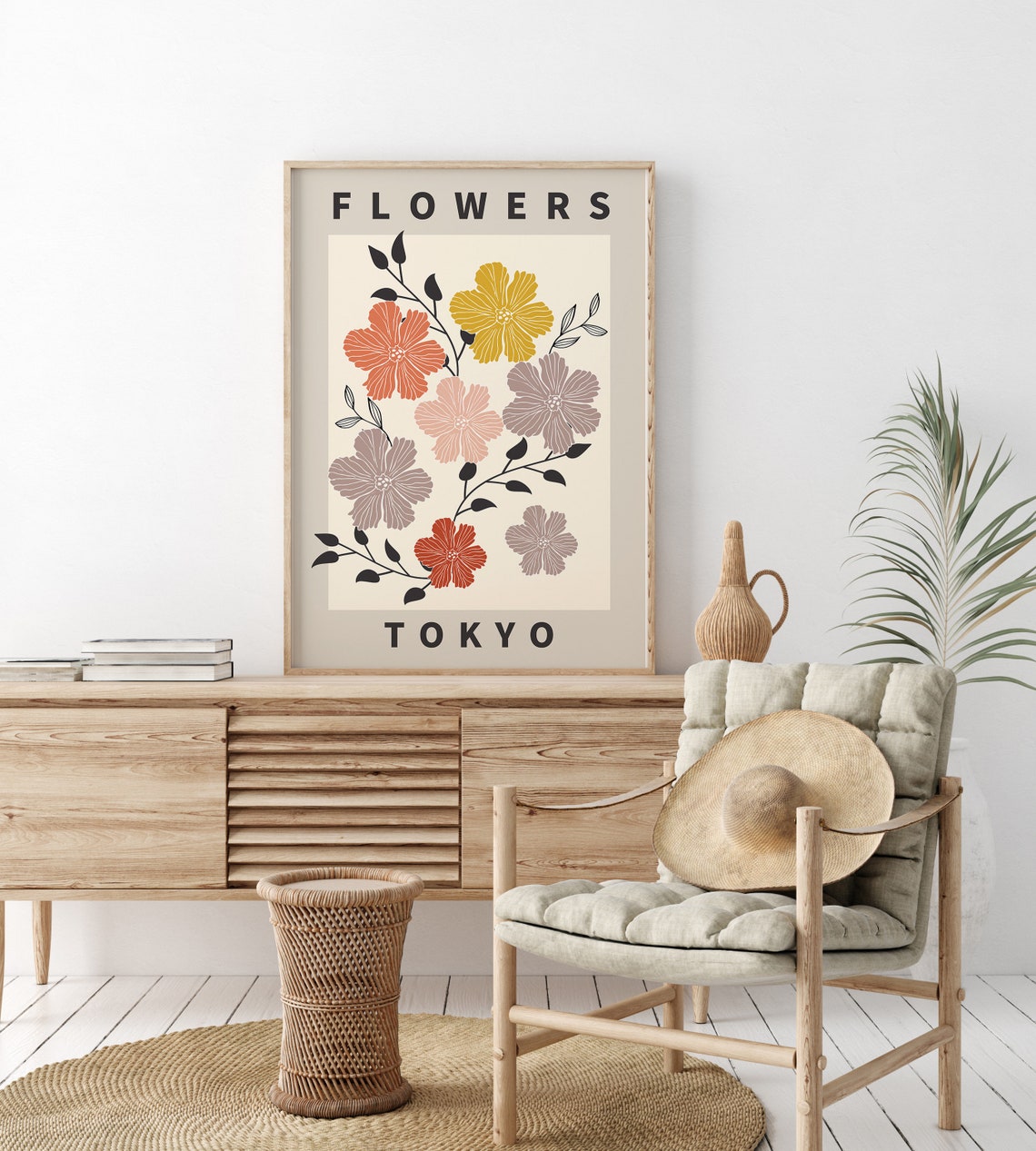 Tokyo Flower Art Poster Printable Poster Florist Gift - Etsy