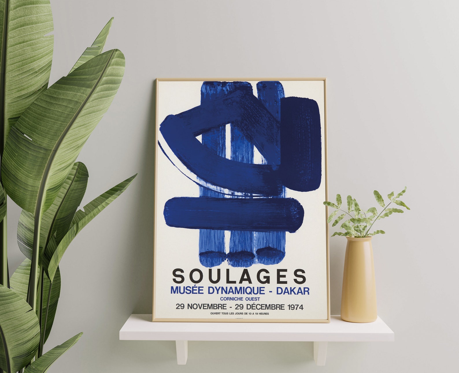 Pierre Soulages Poster Musee Dynamique Dakar Blue Wall - Etsy Canada