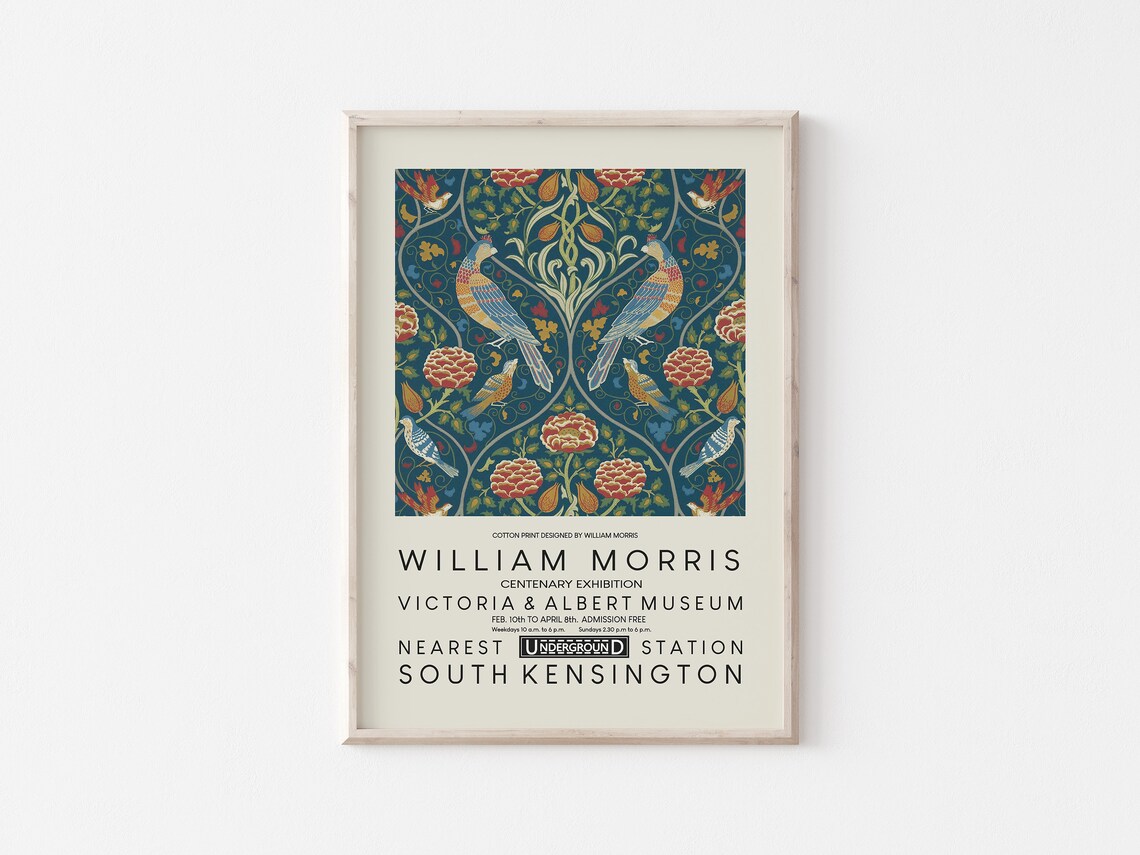 William Morris Download Poster Exhibition Poster William - Etsy