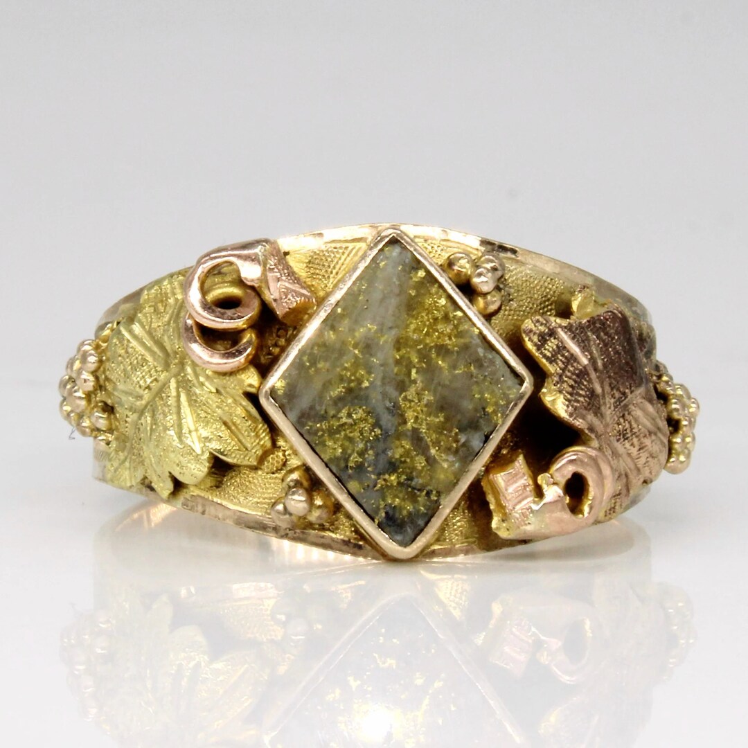 Vintage 10k 1911 Gold Quartz Cripple Creek Gold Rush Ring See VIDEO - Etsy