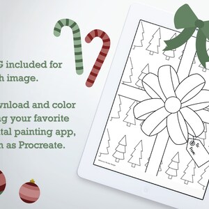 Christmas Coloring Pages for Kids and Adults. Digital Download, Winter ...