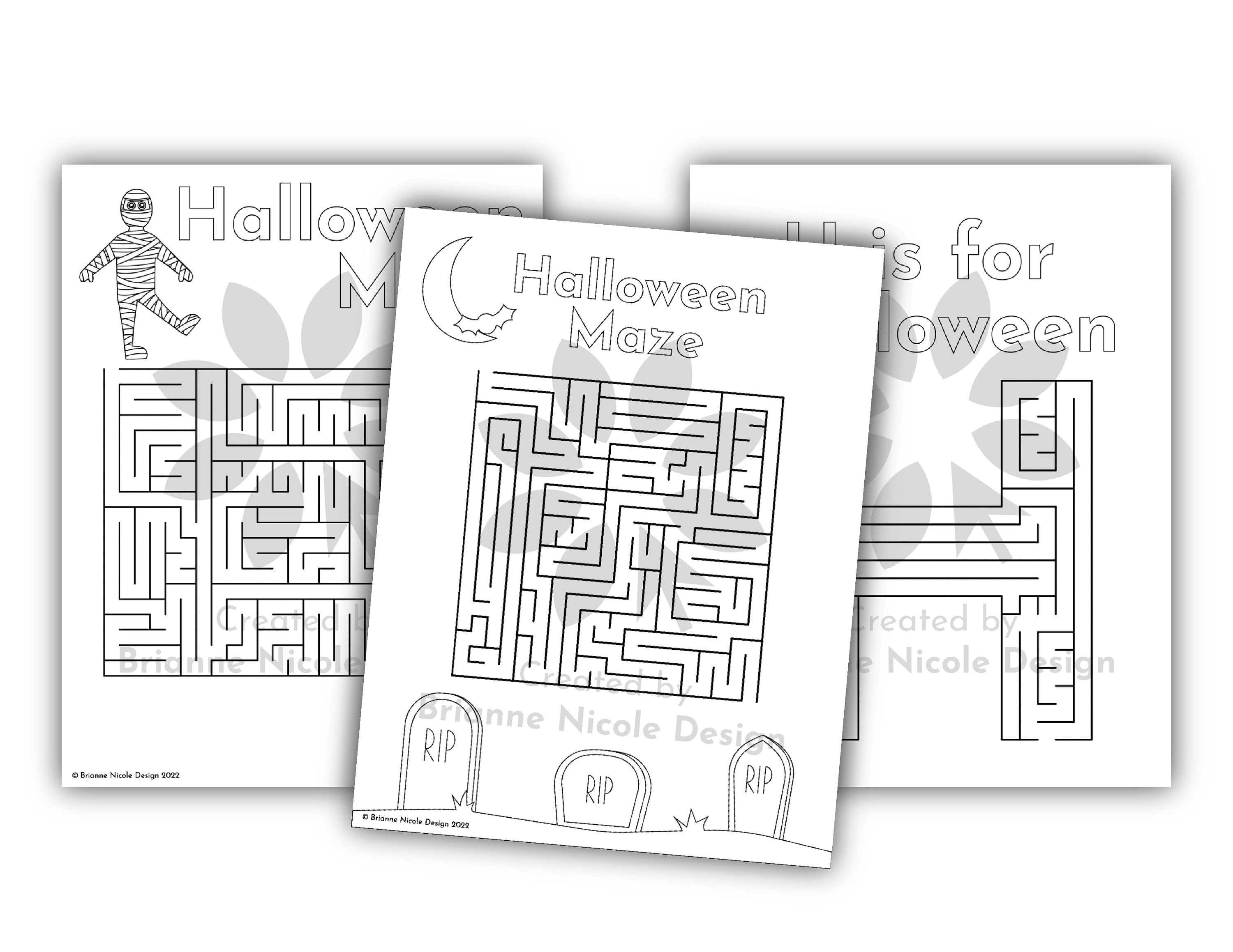 Bundle Printable Halloween Coloring Pages | Halloween Games and ...