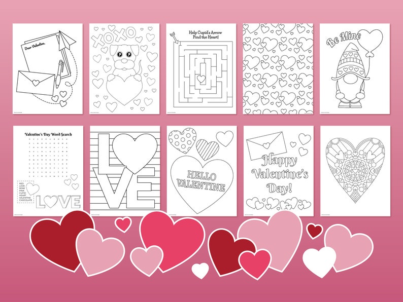 Valentine's Day Coloring Pages and Activities for Kids and Adults ...