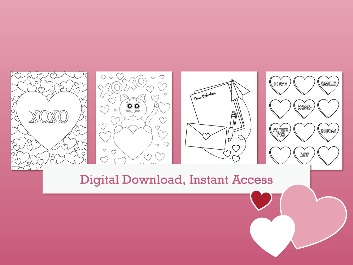 Valentine's Day Coloring Pages and Activities for Kids and Adults ...