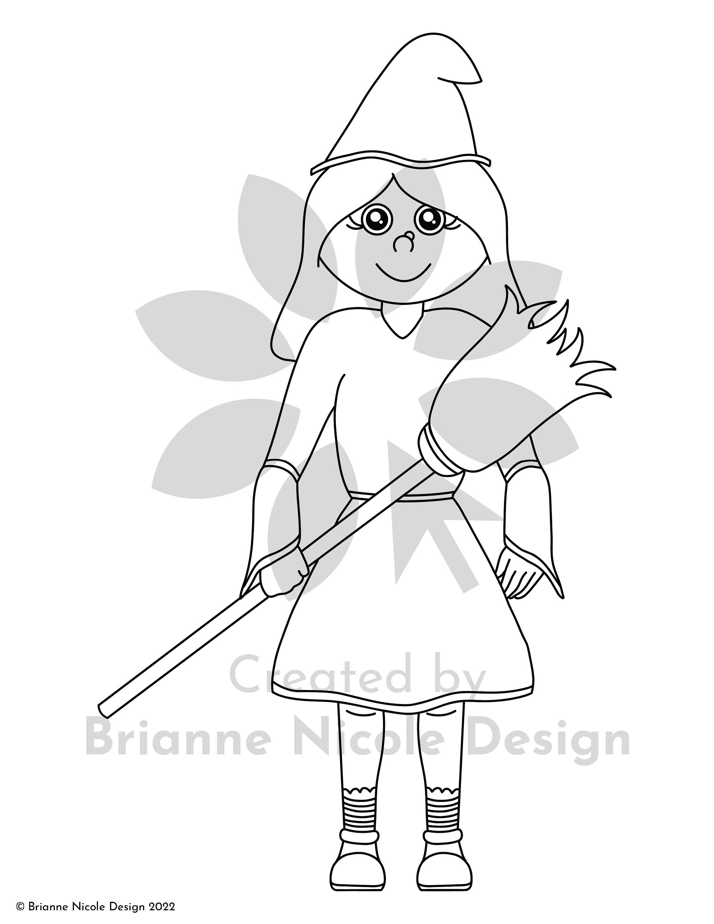 Printable Halloween Coloring Pages | Halloween Creatures | Digital ...