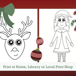 Christmas Coloring Pages for Kids and Adults. Digital Download, Winter ...
