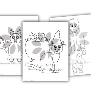 Bundle Printable Halloween Coloring Pages | Halloween Games and ...