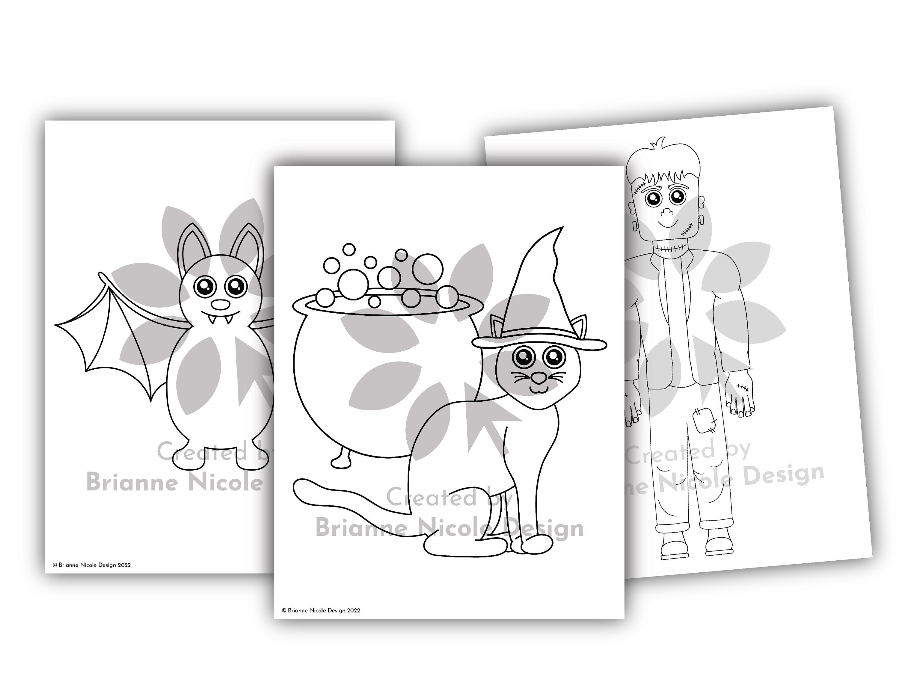 Bundle Printable Halloween Coloring Pages | Halloween Games and ...