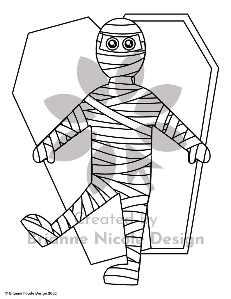 Printable Halloween Coloring Pages | Halloween Creatures | Digital ...