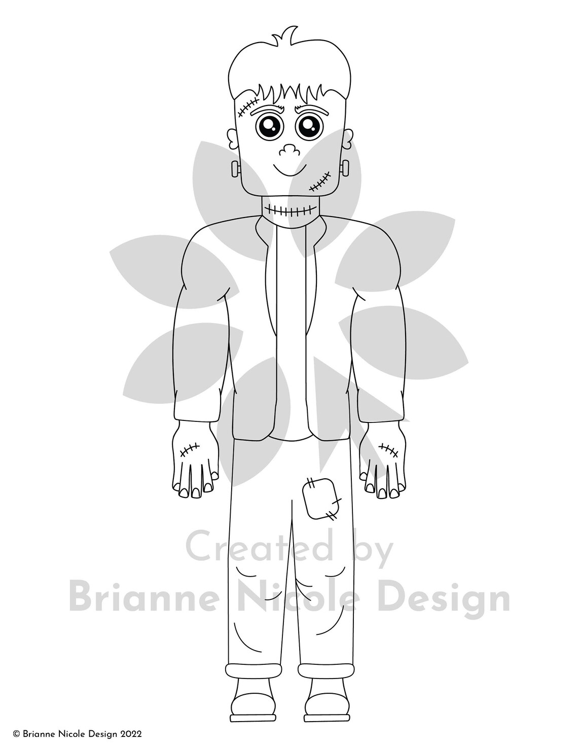 Printable Halloween Coloring Pages | Halloween Creatures | Digital ...