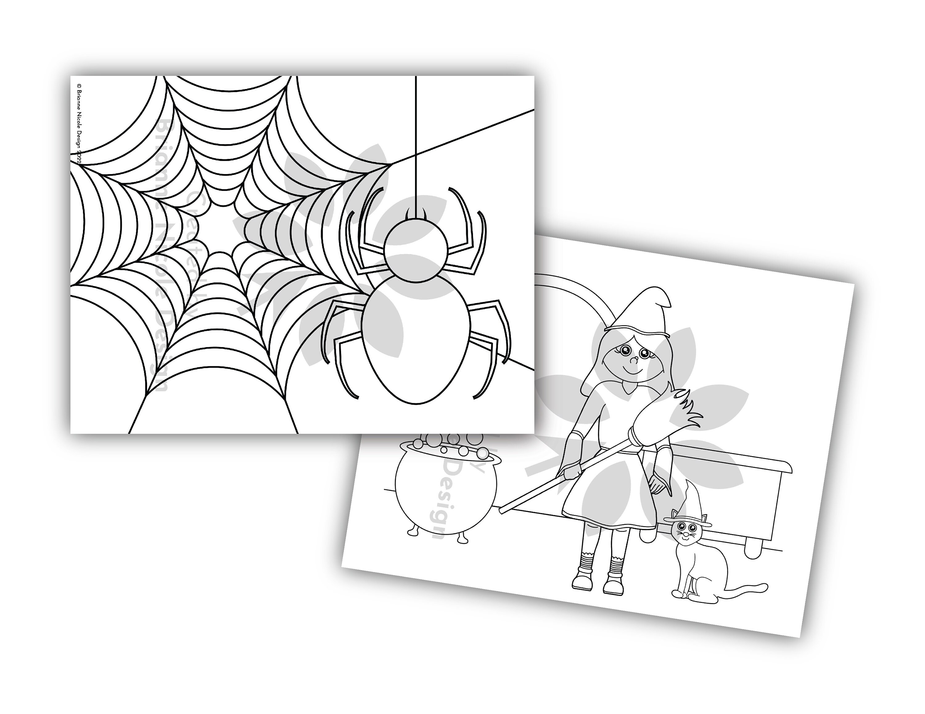 Bundle Printable Halloween Coloring Pages | Halloween Games and ...