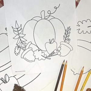 Printable Fall Themed Coloring Pages and Activities for Kids and Adults ...