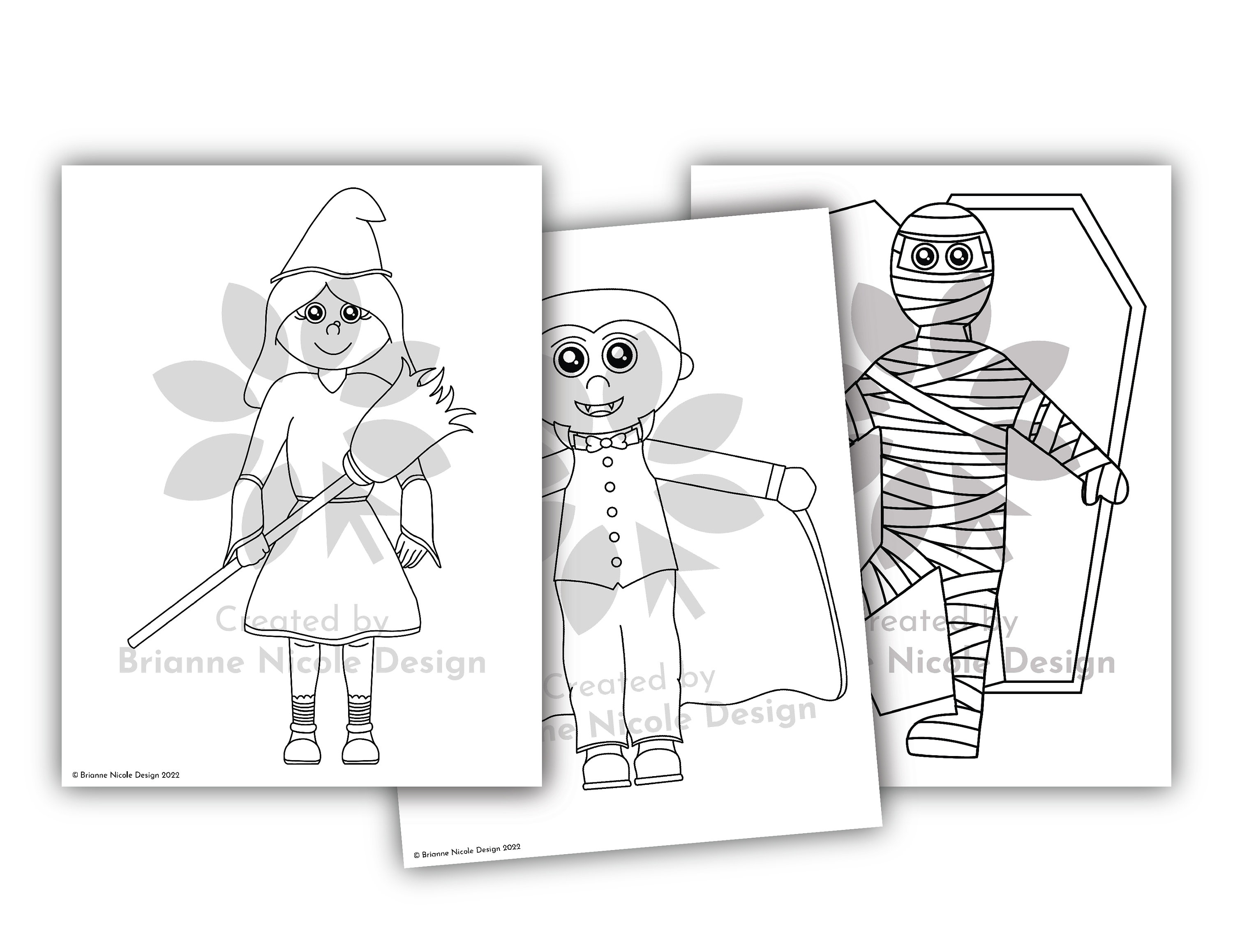 Bundle Printable Halloween Coloring Pages | Halloween Games and ...