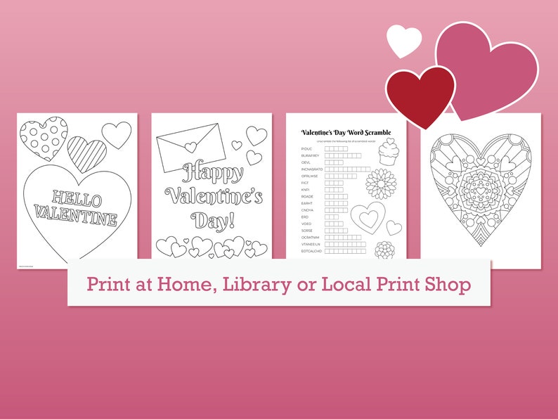 Valentine's Day Coloring Pages and Activities for Kids and Adults ...