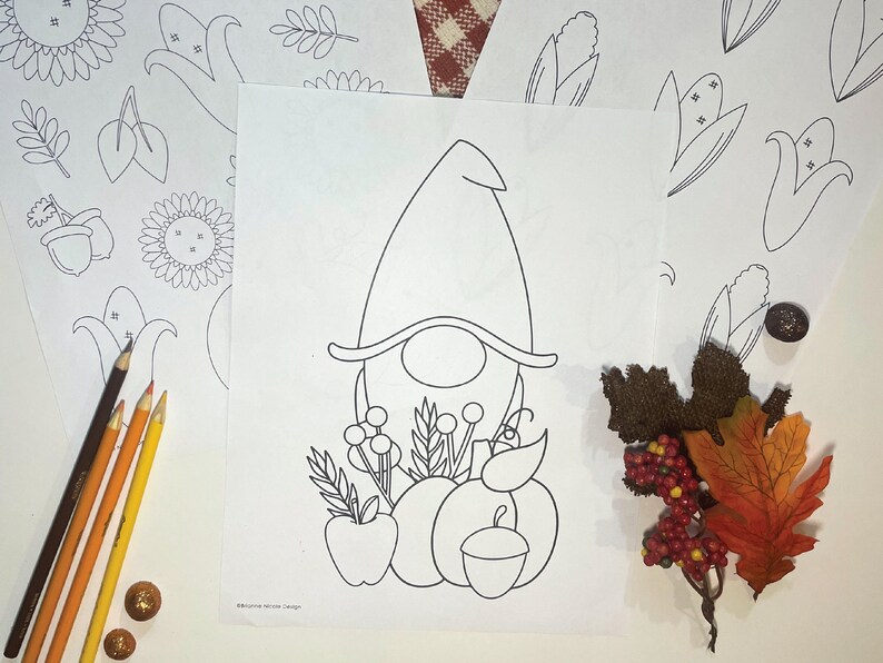 Printable Fall Themed Coloring Pages and Activities for Kids and Adults ...