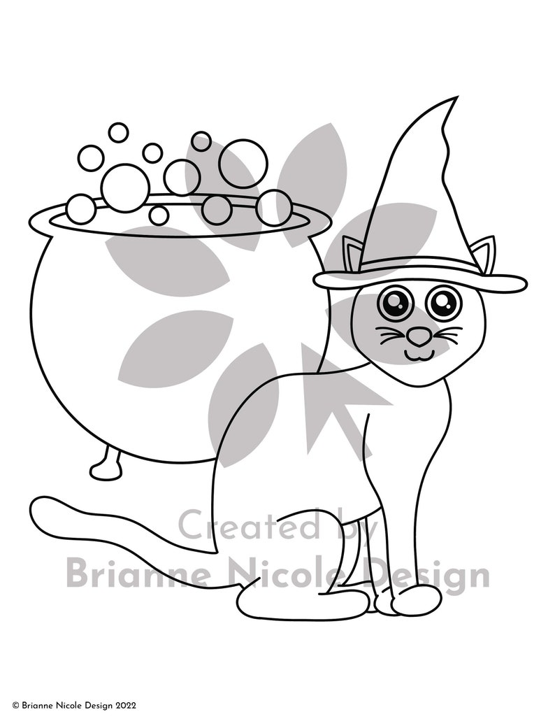 Printable Halloween Coloring Pages | Halloween Creatures | Digital ...