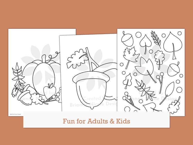 Printable Fall Themed Coloring Pages and Activities for Kids and Adults ...
