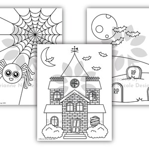 Bundle Printable Halloween Coloring Pages | Halloween Games and ...