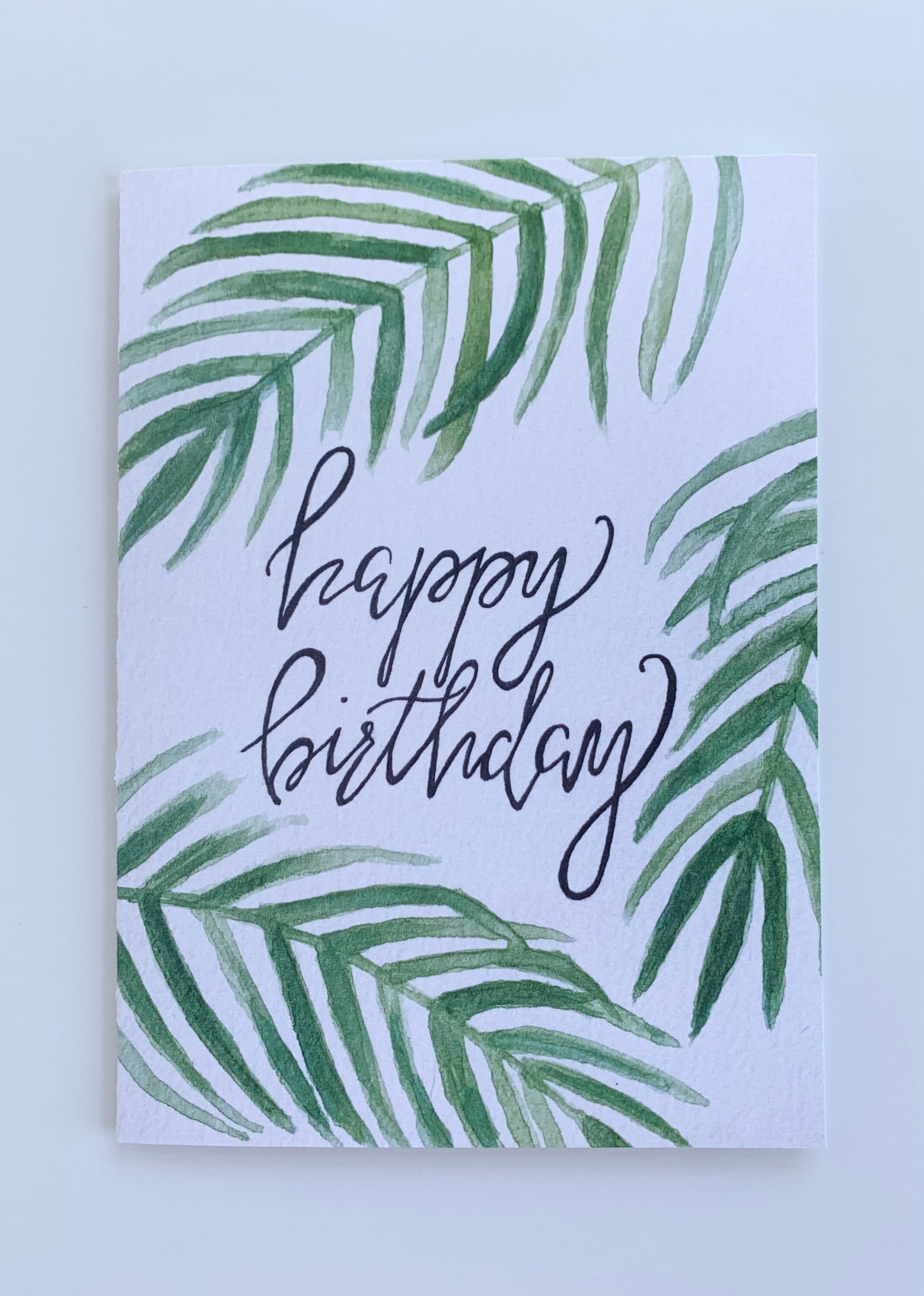 Palm Leaf Anniversaire Palm Leaf Carte danniversaire - Etsy France