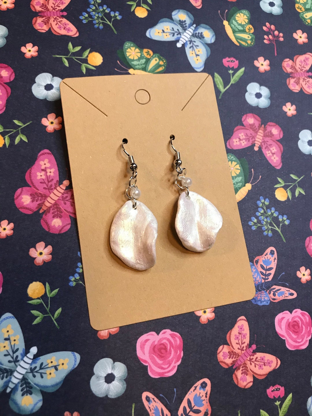 Mother of Pearl Odd Shaped Shell Earrings - Etsy