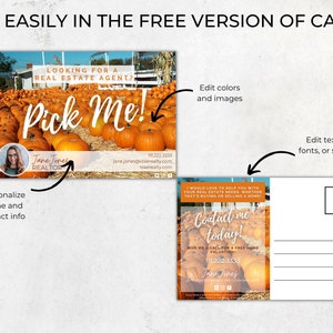 Real Estate Fall Postcards Realtor Autumn Card Realtor - Etsy Canada