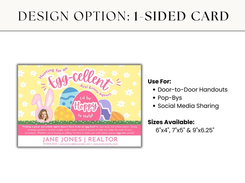 Easter Real Estate Postcard: Spring Realtor Marketing (canva Template ...