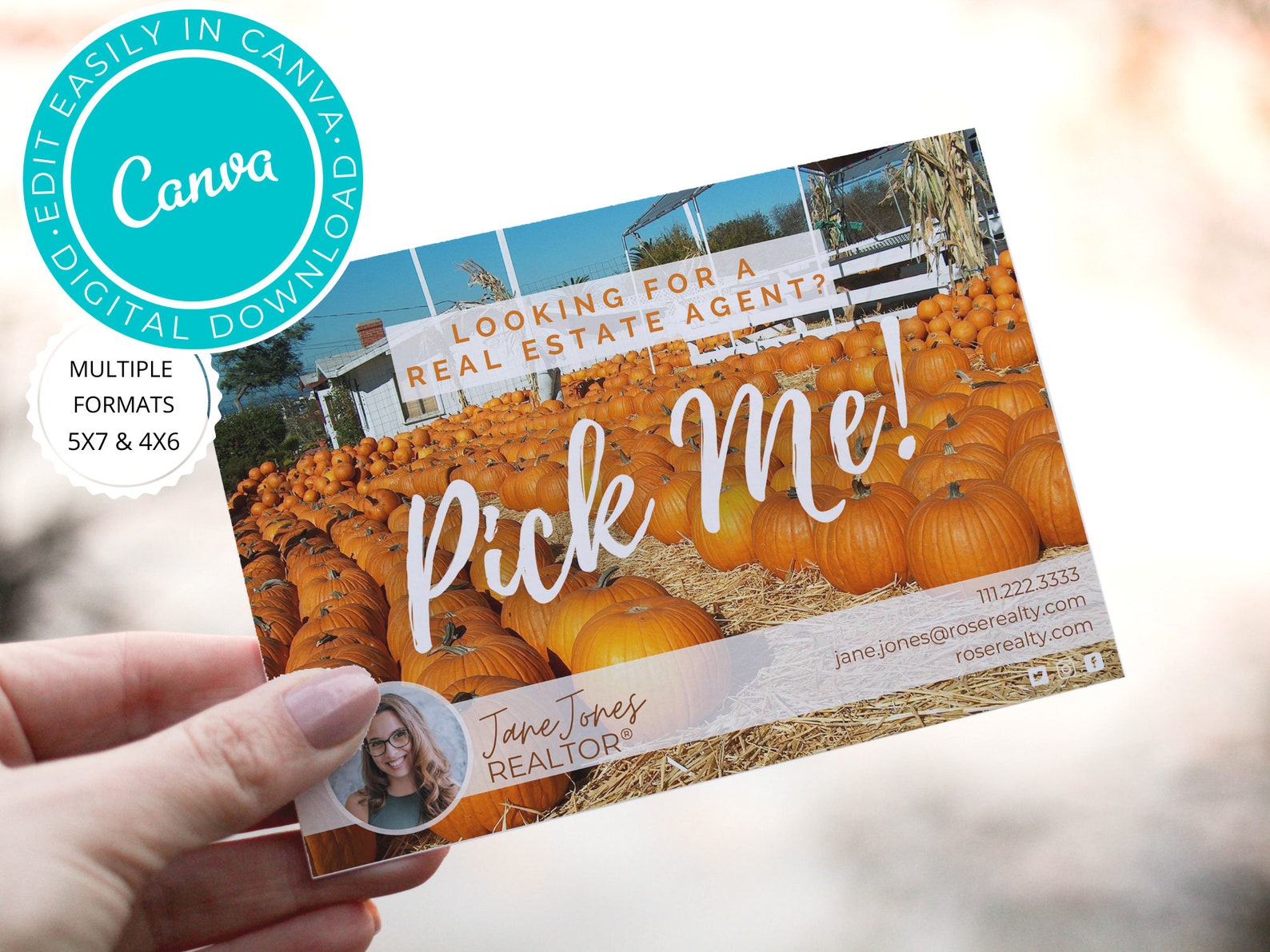 Real Estate Fall Postcards Realtor Autumn Card Realtor - Etsy