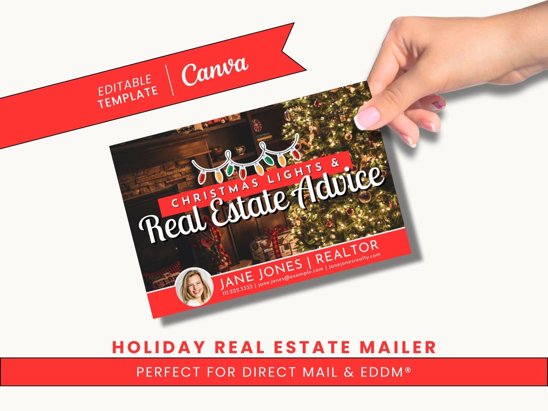 Real Estate Holiday Postcard | Real Estate Christmas Card | EDDM ...