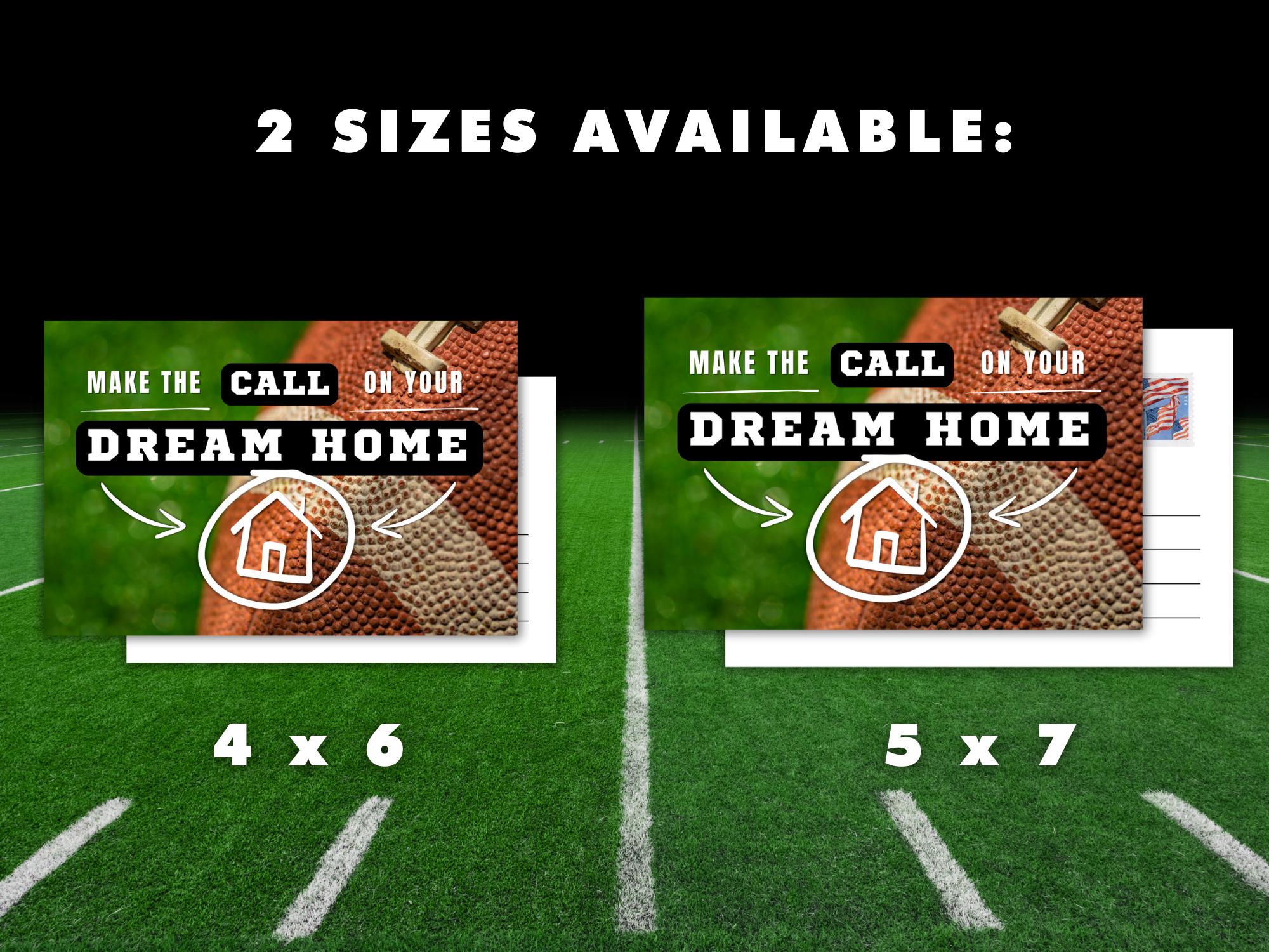 Real Estate Football Postcard: Realtor Marketing Template (digital ...