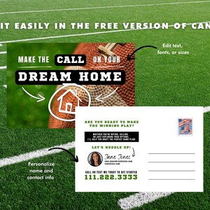 Real Estate Football Postcard: Realtor Marketing Template (digital ...