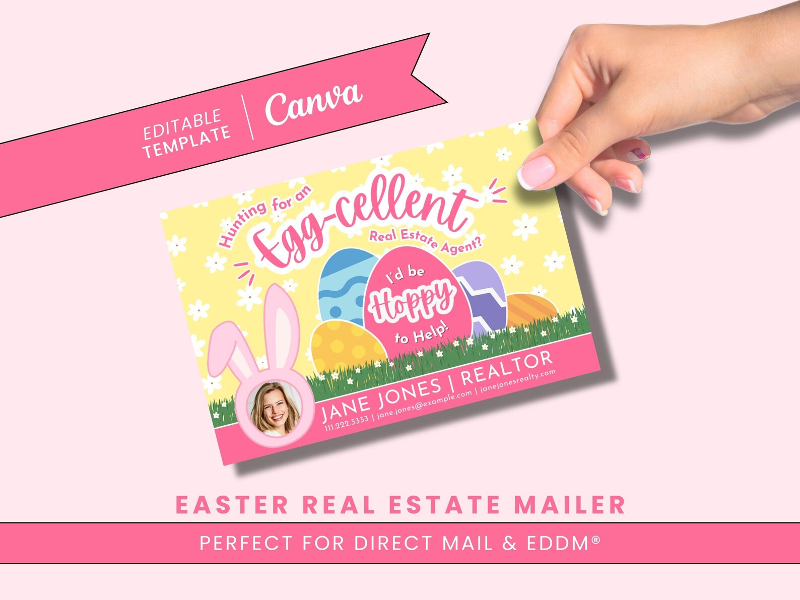 Easter Real Estate Postcard: Spring Realtor Marketing (canva Template ...