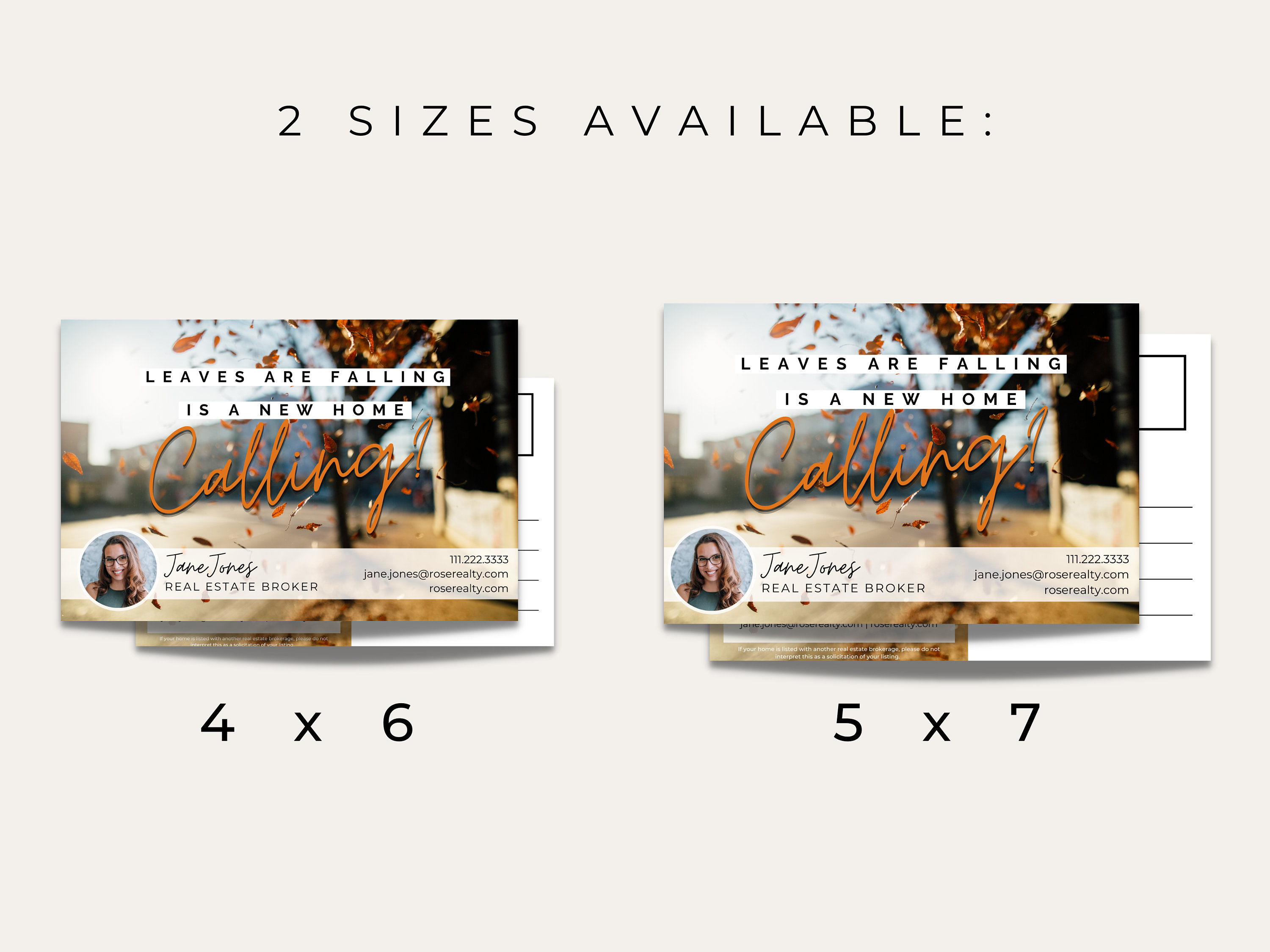 Real Estate Fall Postcards, Realtor Autumn Card, Realtor Farming Card ...