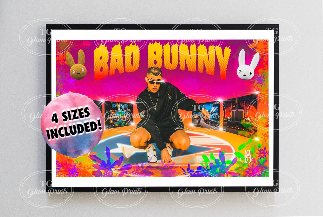 Bad Bunny Wall Poster - Etsy