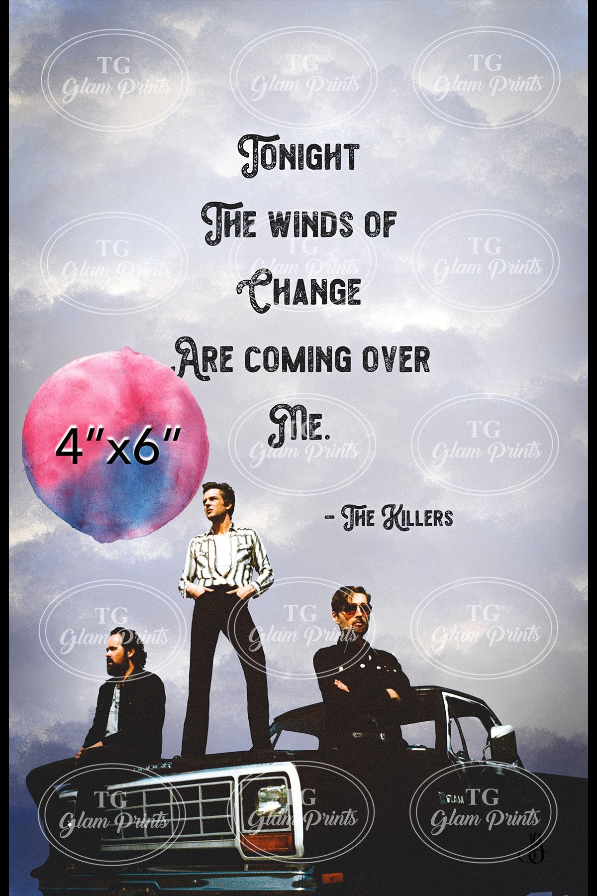 The Killers Caution Lyrics Poster - Etsy