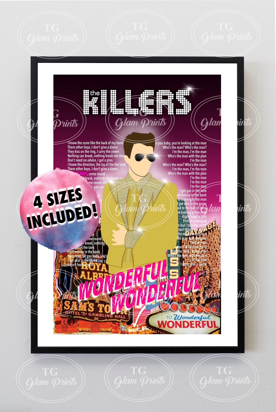 The Killers 'wonderful Wonderful' Art Print, Retro Vegas (digital ...