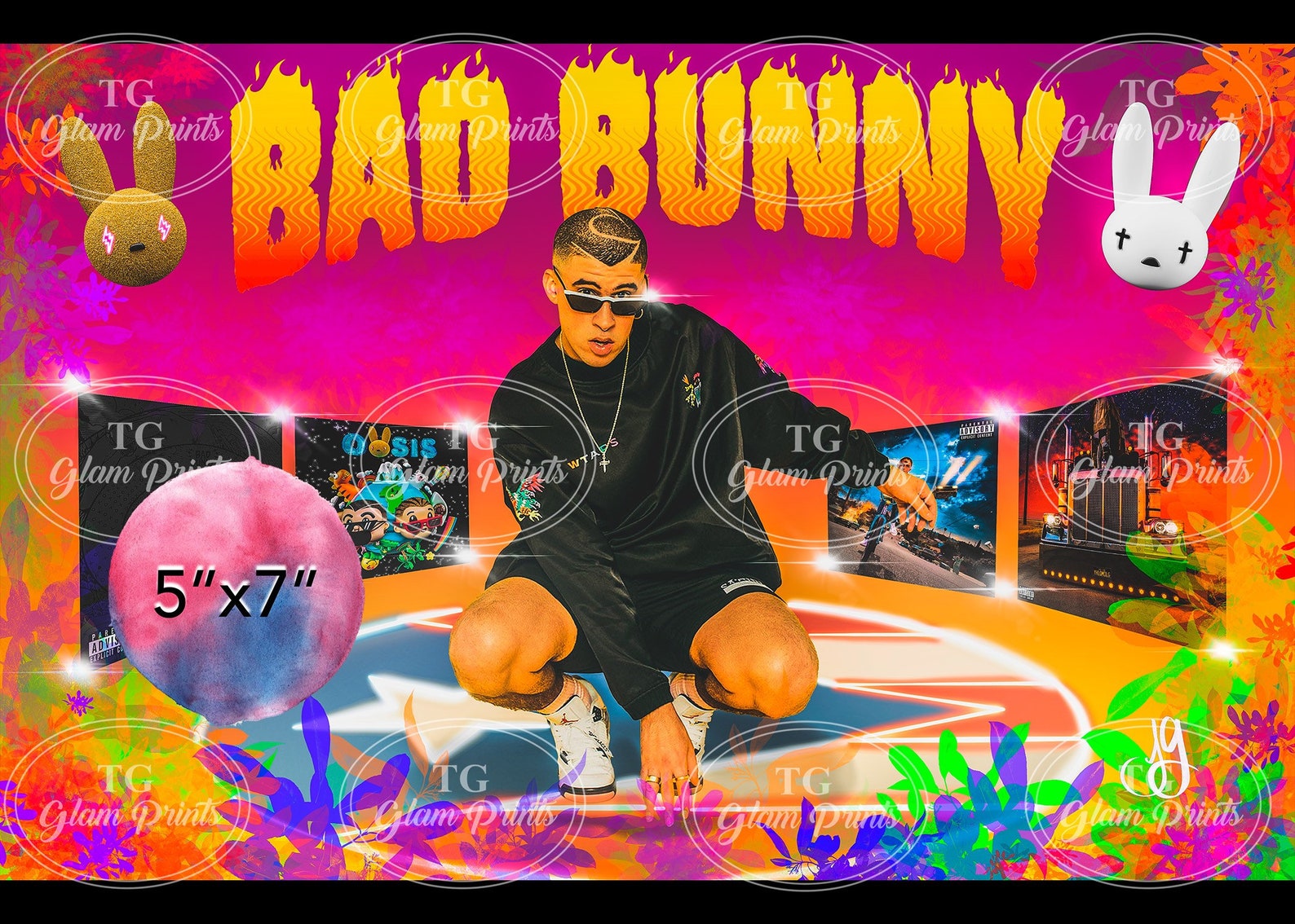 Bad Bunny Wall Poster - Etsy