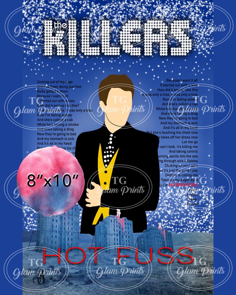 The Killers Album Poster, Hot Fuss - Etsy UK