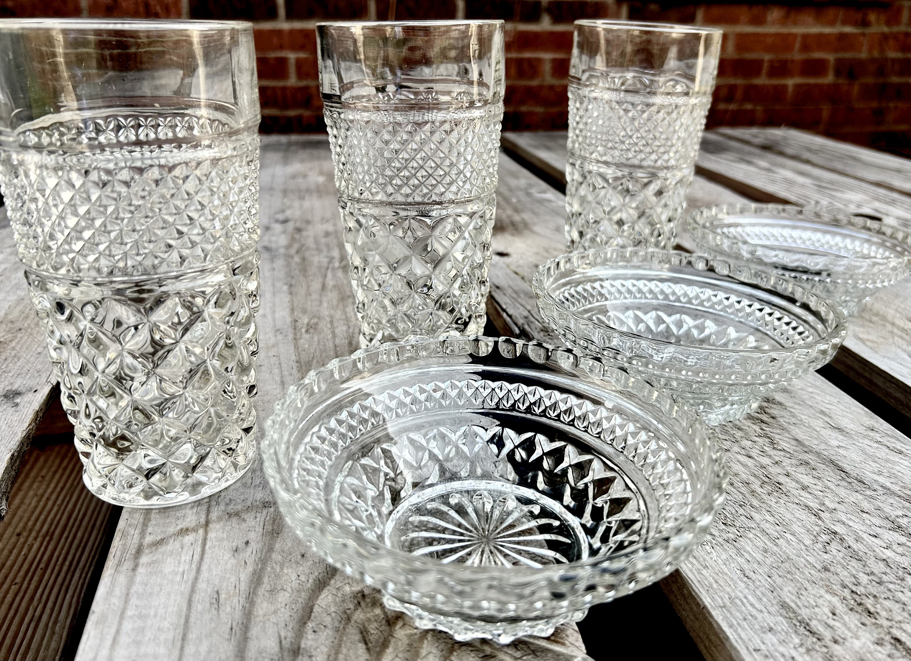 Lot, Anchor Hocking Wexford Crystal Glass Flat Iced Tea 6 1/4in ...