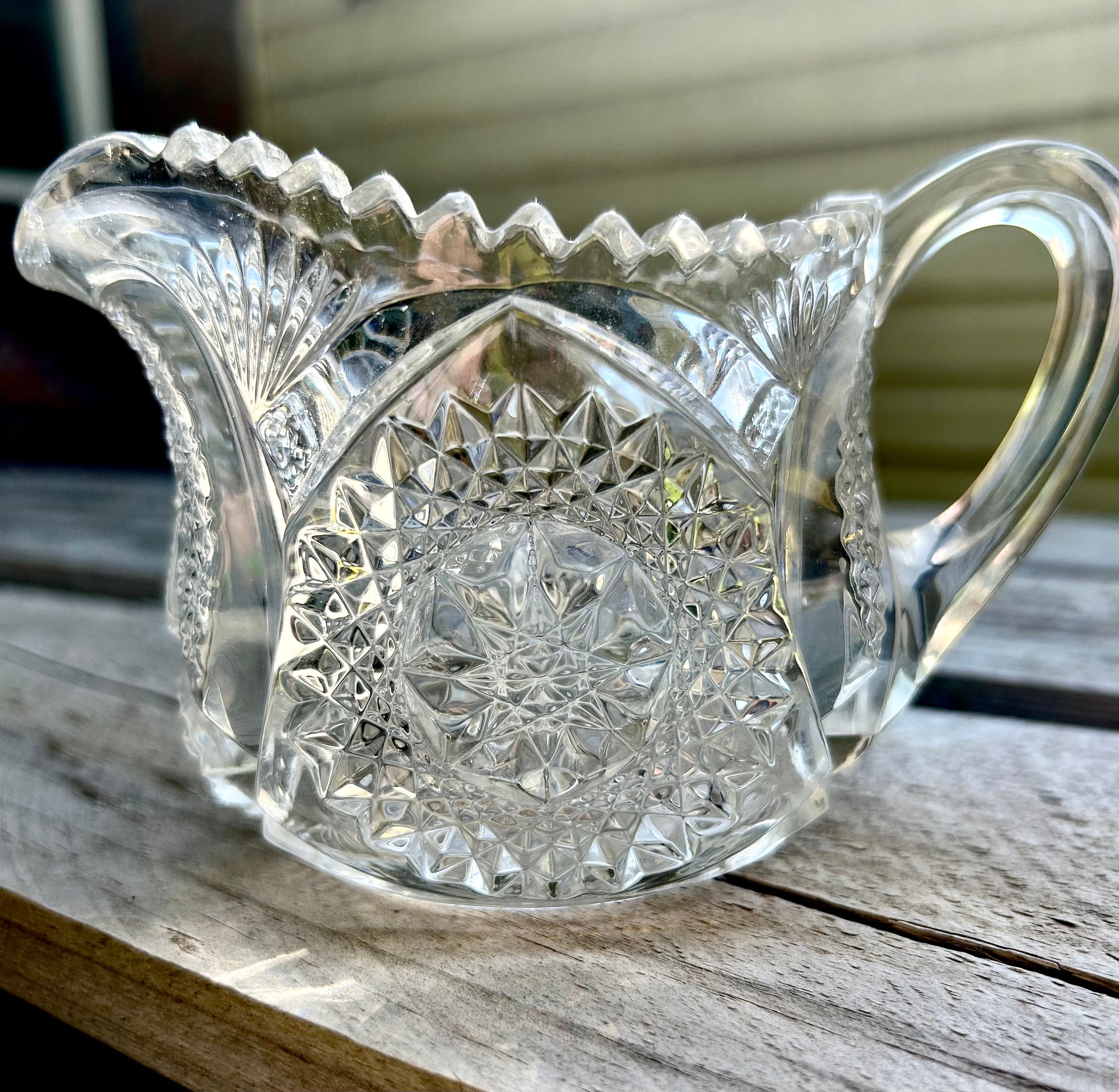 Glowing Flint Glass Cambridge Marjorie Cut Crystal Early American ...