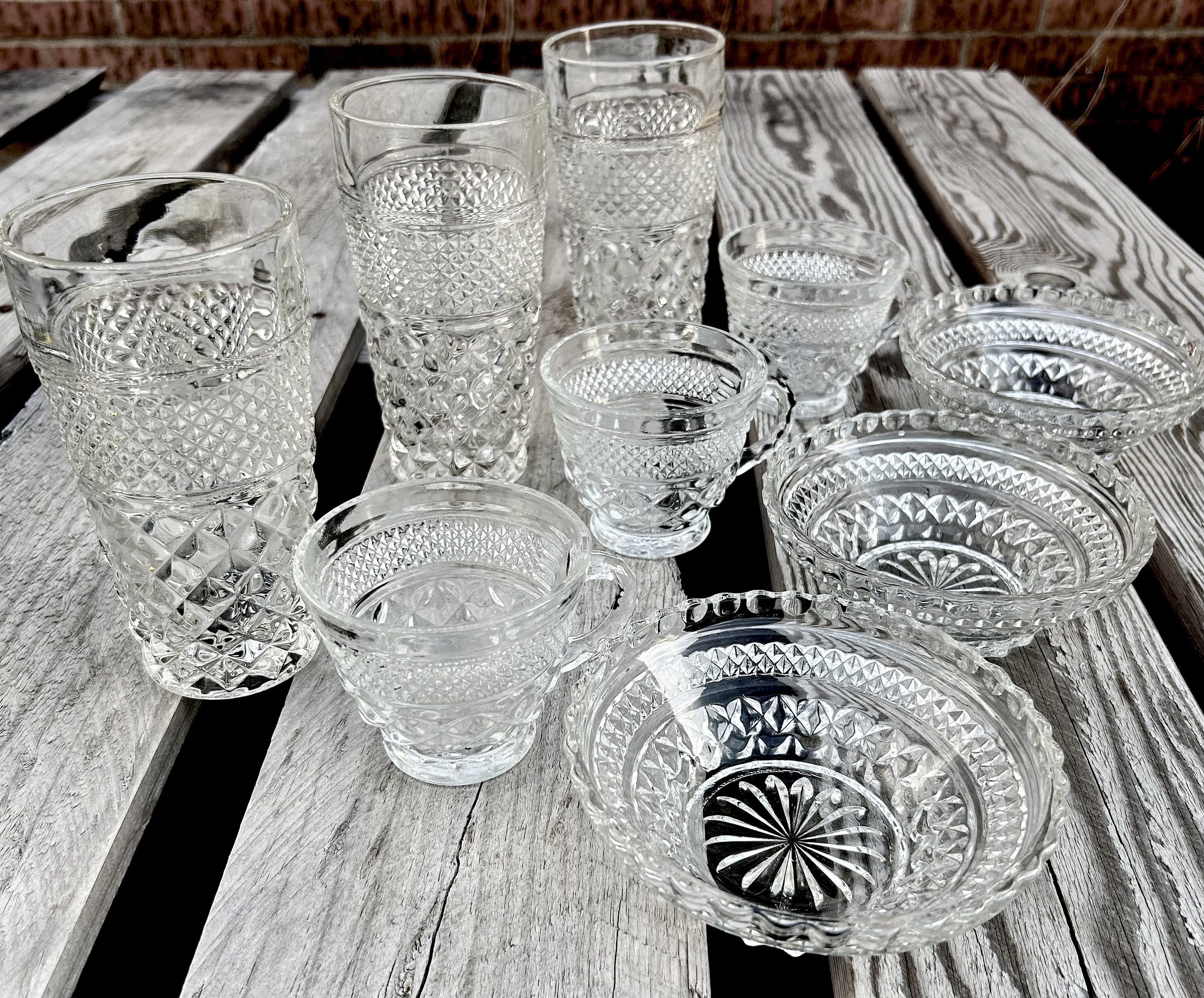 Lot, Anchor Hocking Wexford Crystal Glass Flat Iced Tea 6 1/4in ...