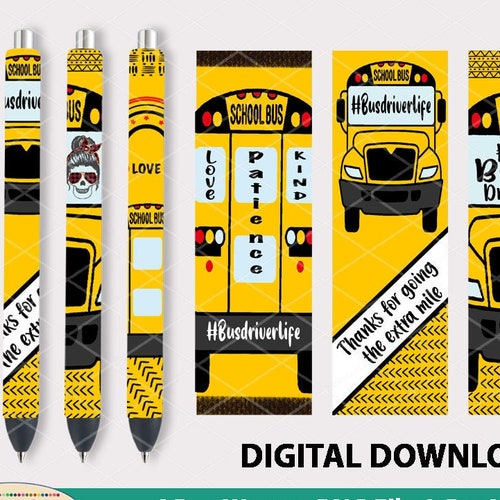 School Bus Pen Wrap File - Etsy