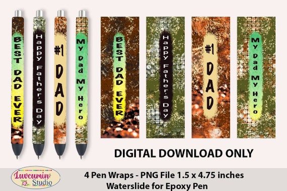 Pen Wraps Happy Father's Day 1 Dad Best Dad Ever - Etsy