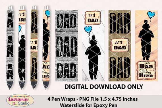 Father's Day Pen Wraps Dad Son Tools Wood Background - Etsy