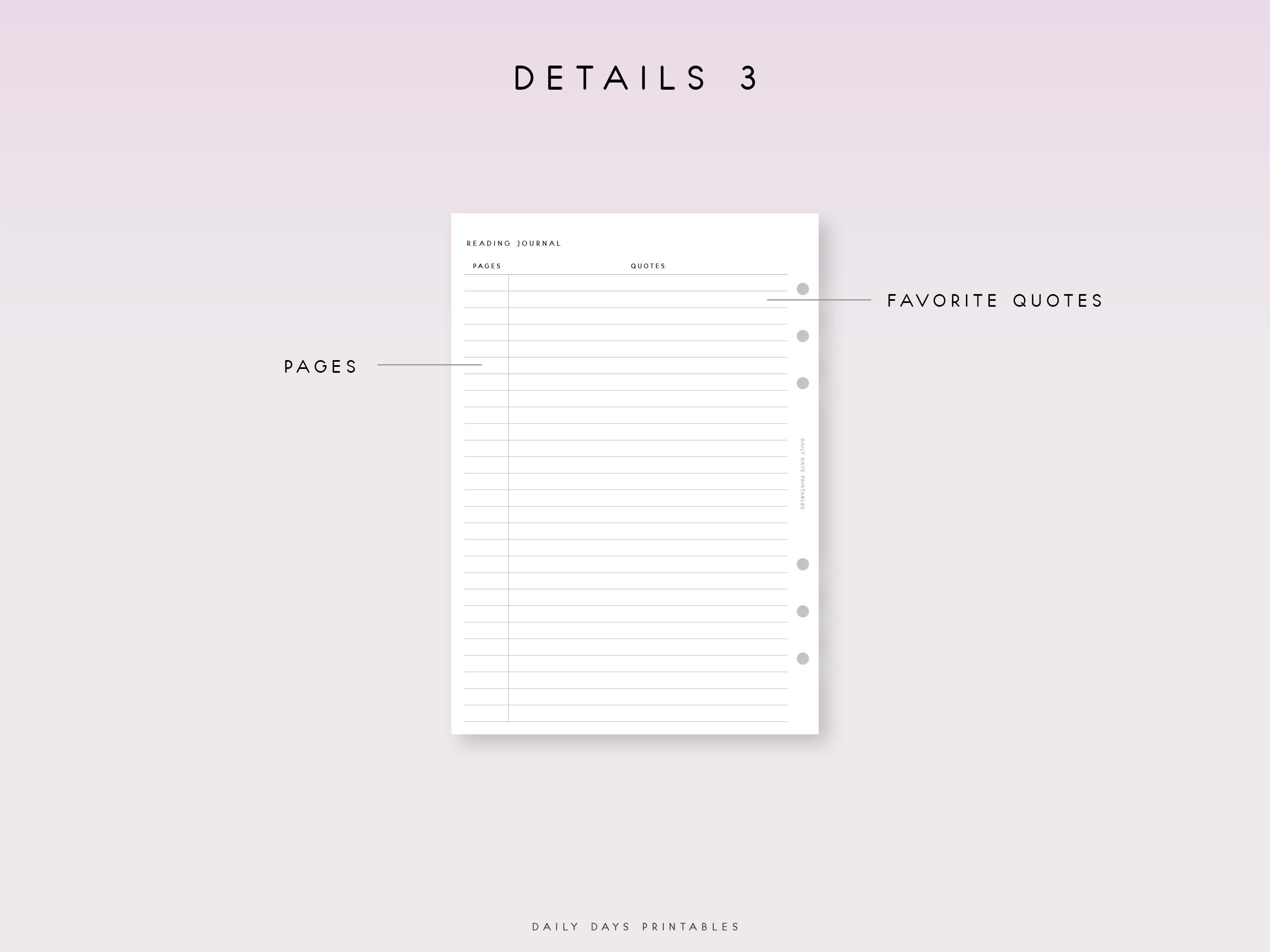 Printable Reading Journal Insert A5 Book Review Template A5 Book ...