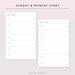 Printable Weekly Planner Half Letter Size | Weekly Planner Inserts Half ...